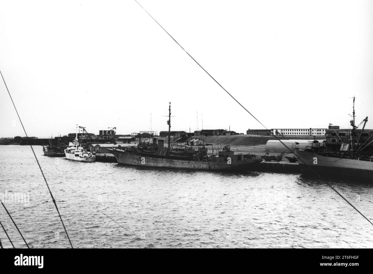 USS Sea Cloud (IX-99) and USS Pontiac (AF-20) at Argentia, Newfoundland ...