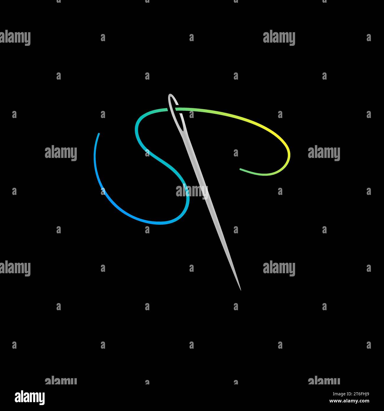 Sewing Needle vector modern colored icon or symbol. Needlework and ...