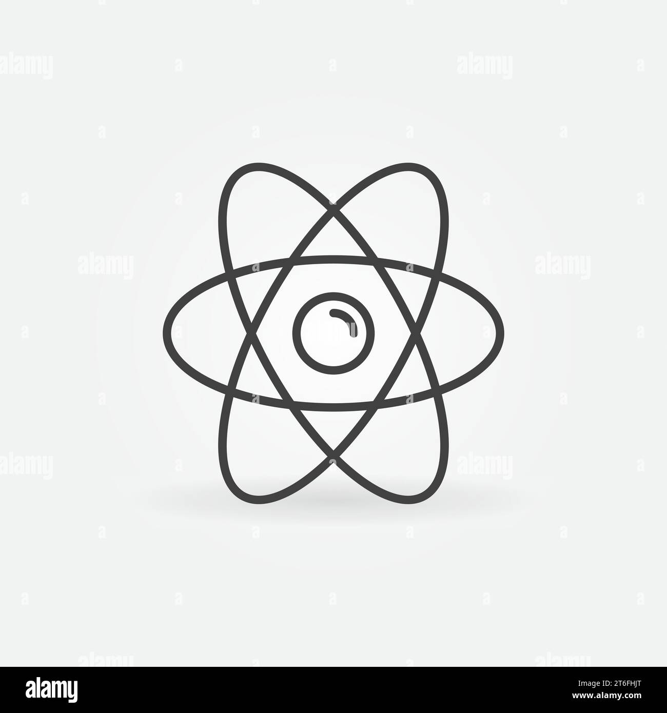 Atom vector concept linear icon or design element Stock Vector Image ...