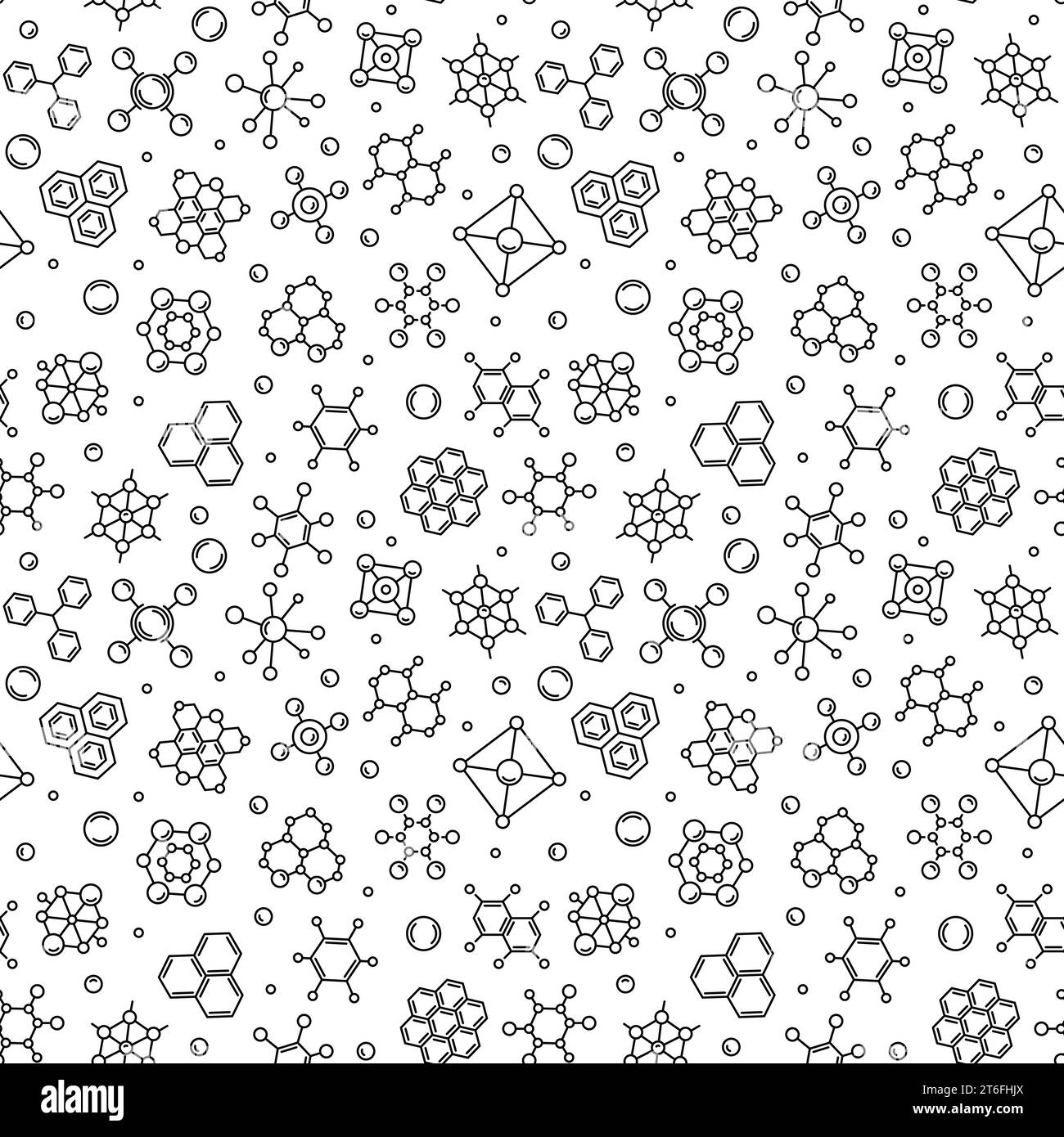 Biochemistry Chemical Formula Structures outline vector Seamless ...