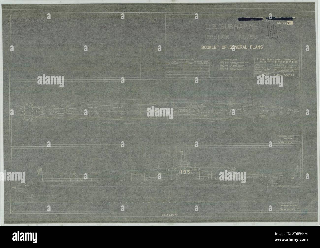USS Sealion (SS-195)- Booklet of General Plans - Main Deck - Outboard ...