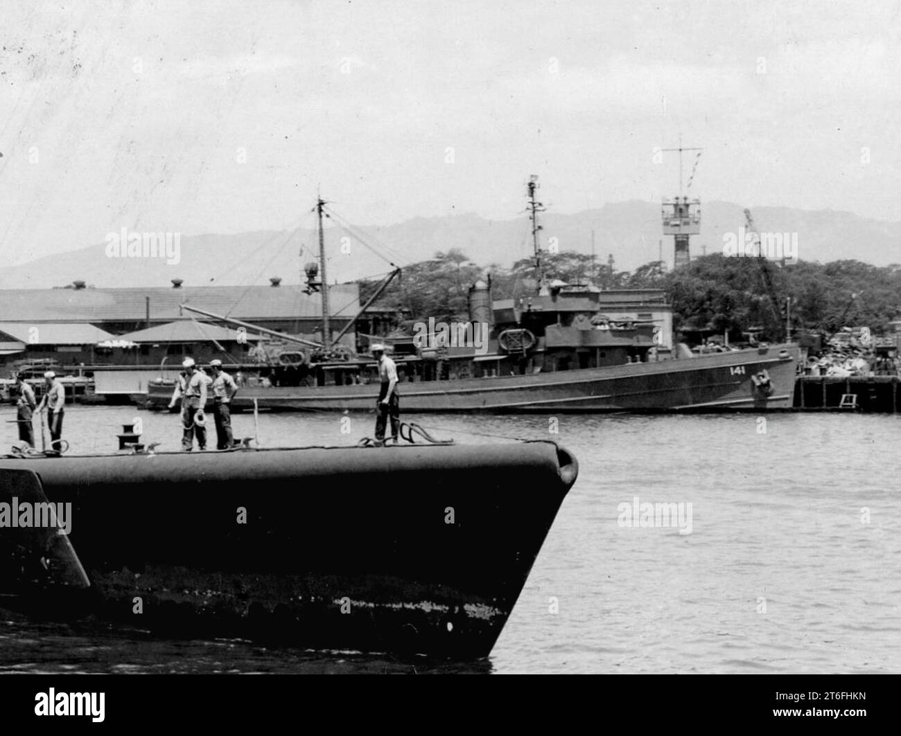 USS Seagull (AT-141) at Pearl Harbor, Hawaii, on 15 May 1944 Stock ...