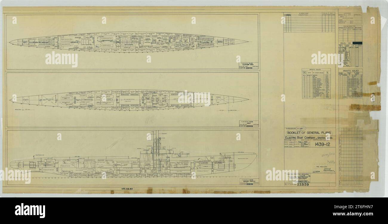 USS Seal (SS-183)- Booklet of General Plans - Platform Deck - Hold ...