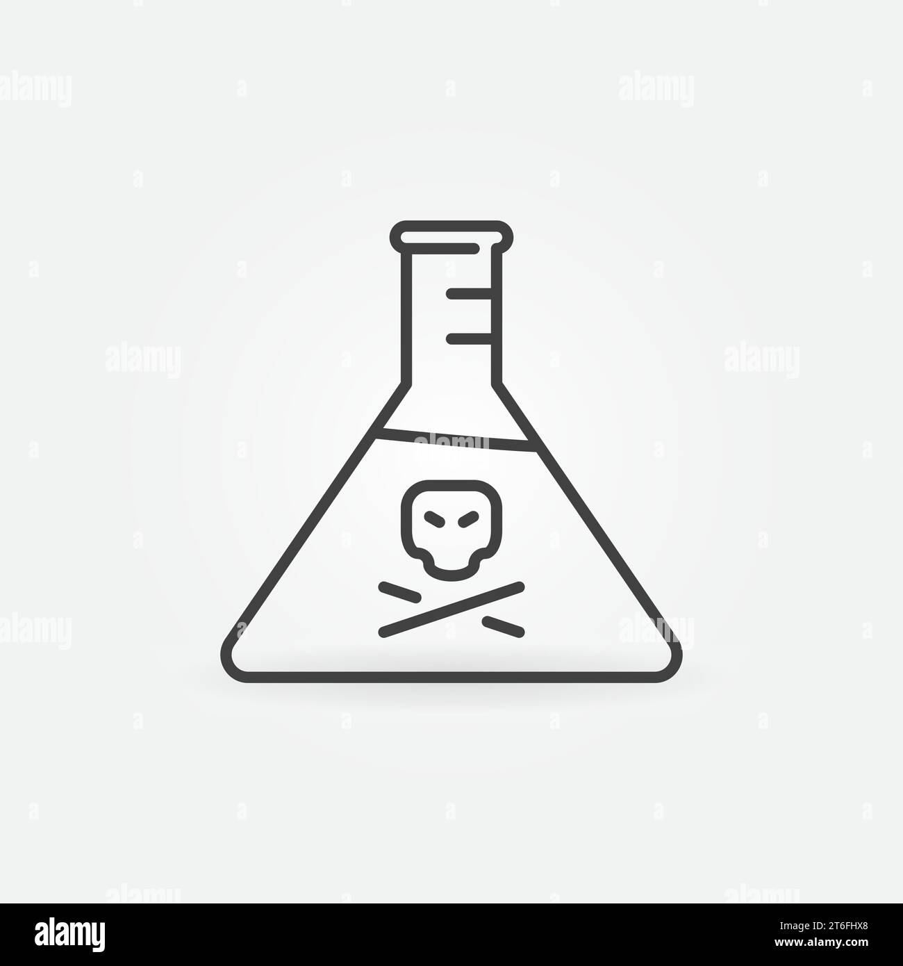 Dangerous Chemistry Flask vector Toxic Laboratory Glassware concept ...
