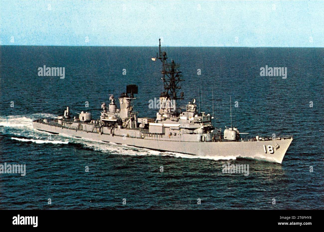 USS Semmes (DDG-18) underway at sea, in 1973 Stock Photo - Alamy