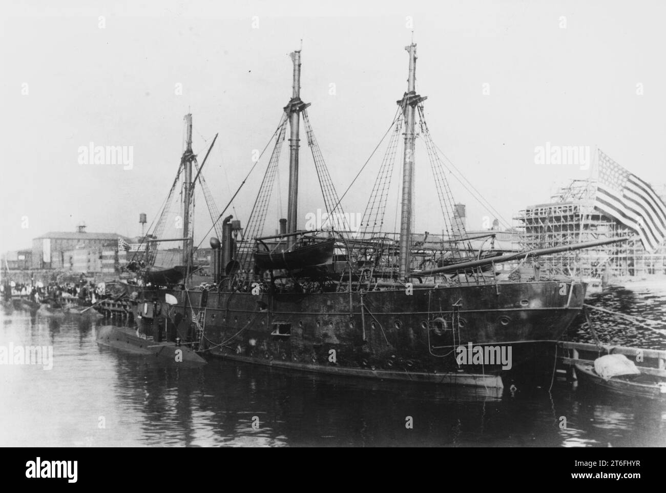 USS Severn tending submarines at Baltimore, Maryland (USA), circa in ...