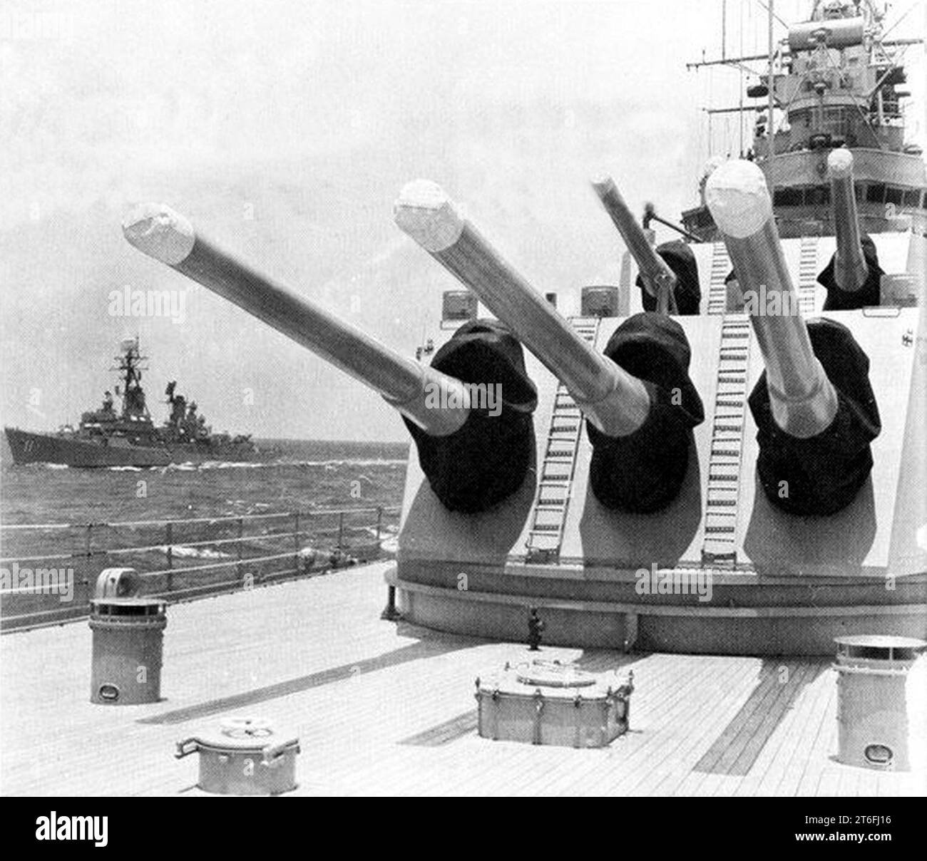 USS Sellers (DDG-11) and USS Boston (CAG-1) underway at sea in 1964 ...