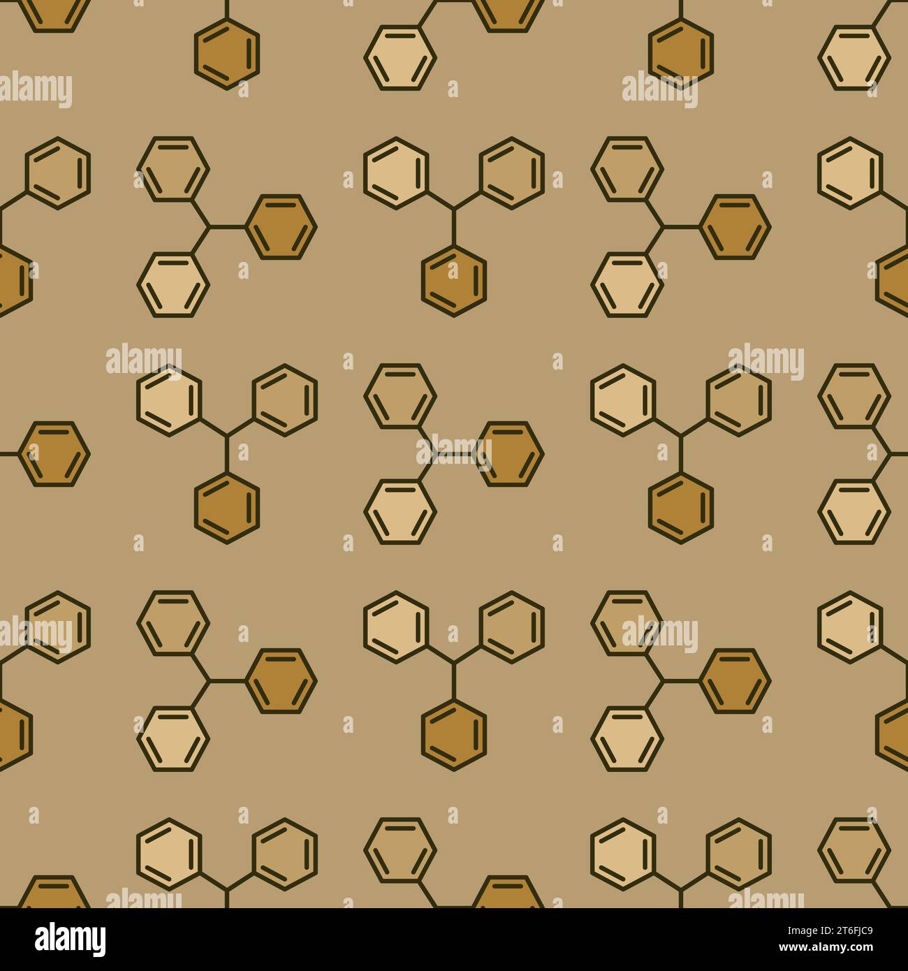 Hexagonal Molecular Structure vector Chemical concept Brown Modern ...