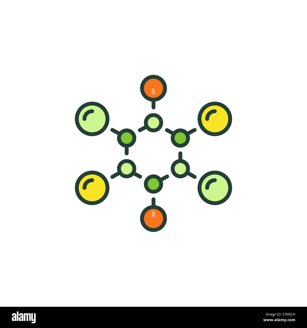 Chemistry Molecule vector Science concept colored abstract icon or ...