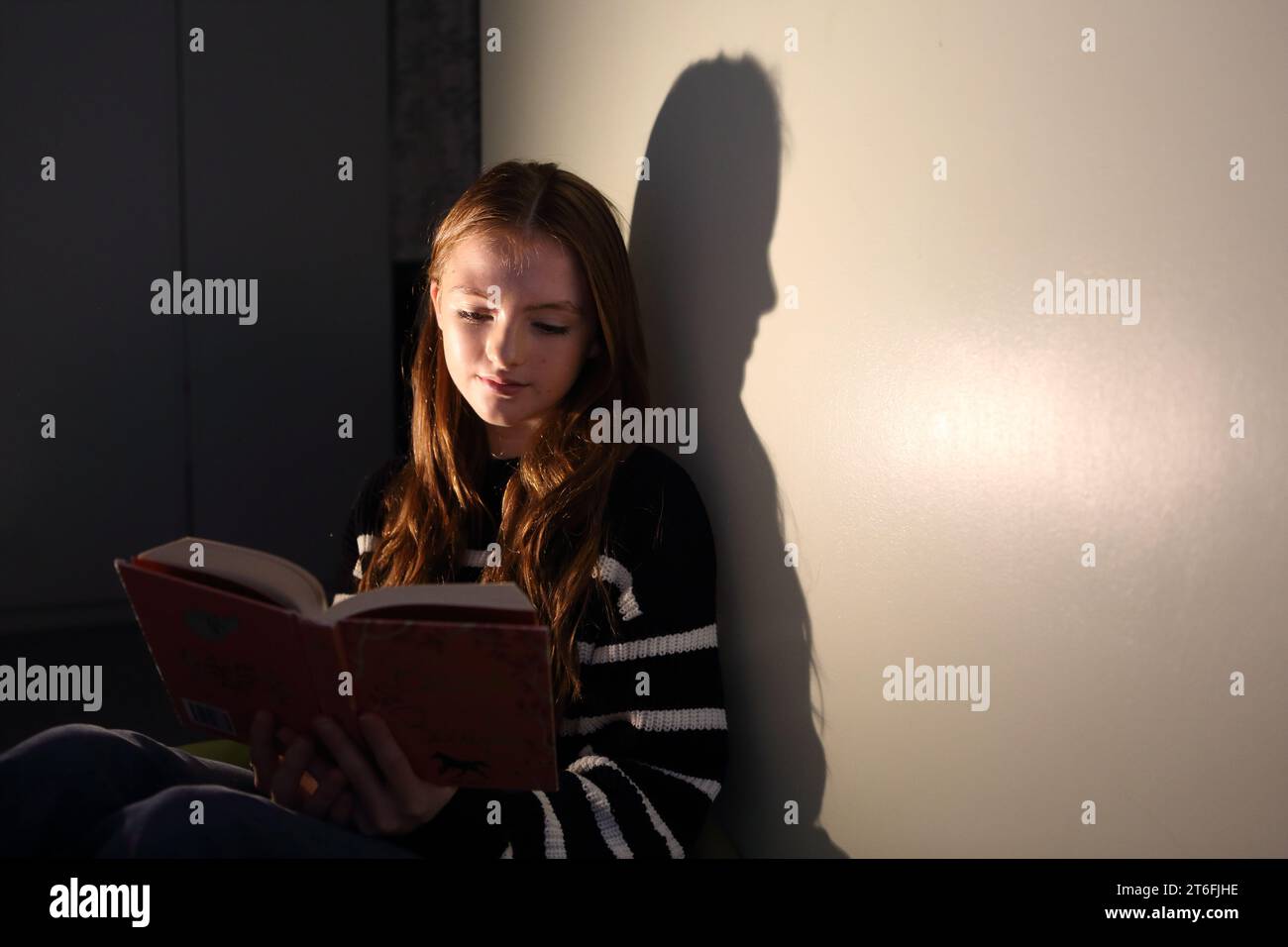 Teen engrossed in reading hi-res stock photography and images - Alamy