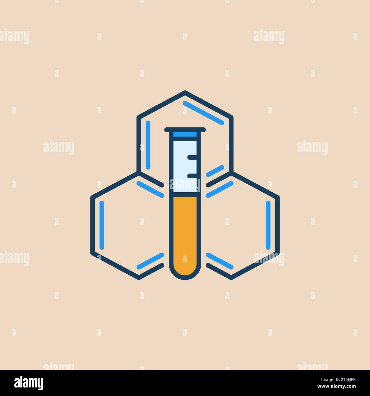 Test Tube and Molecule vector Chemistry Hexagonal Formula concept ...