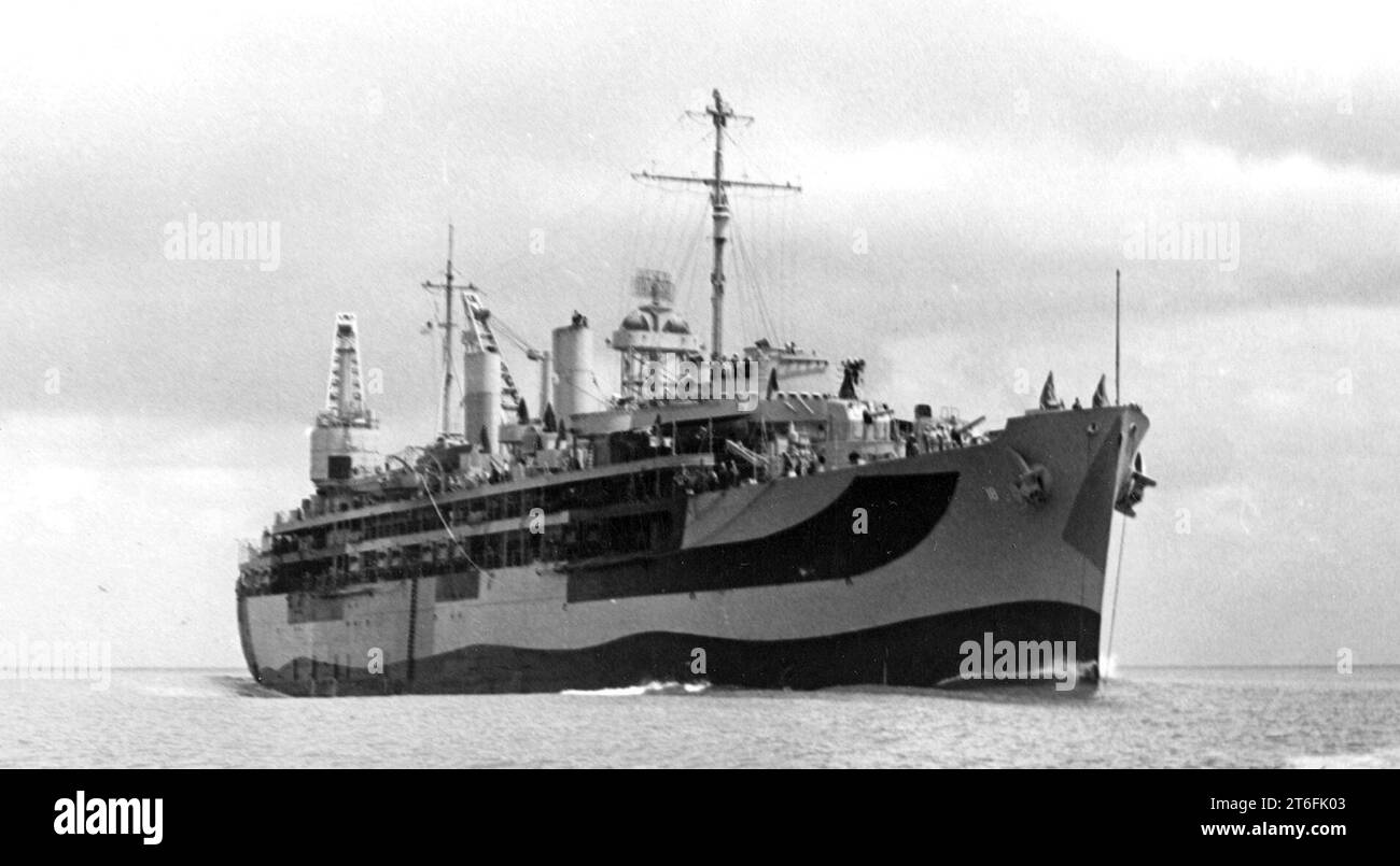 USS Sierra (AD-18) underway off Tampa, Florida (USA), circa in April ...