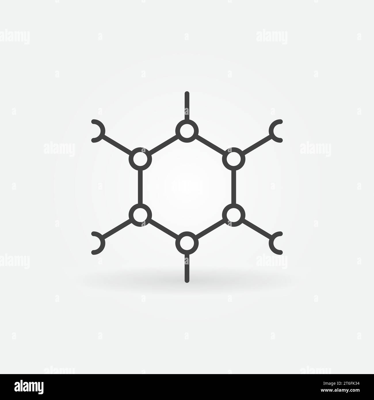 Vector concept Chemistry Molecular Structure icon or symbol in thin ...
