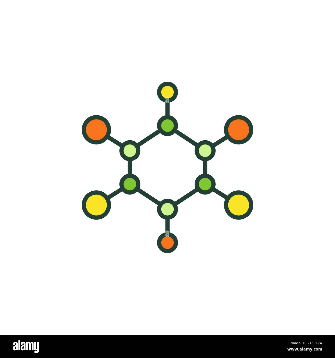 Vector Simple Chemical Formula concept colored icon or logo element ...