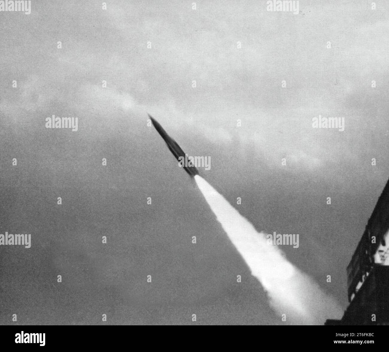 USS Somers (DDG-34) launches a RIM-24 Tartar missile, circa in 1969 ...