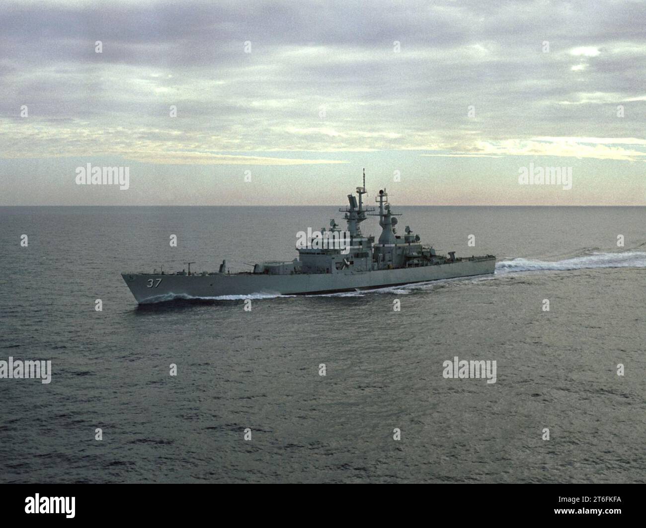 USS South Carolina (CGN-37) underway at sea in 1982 (6417233 Stock ...