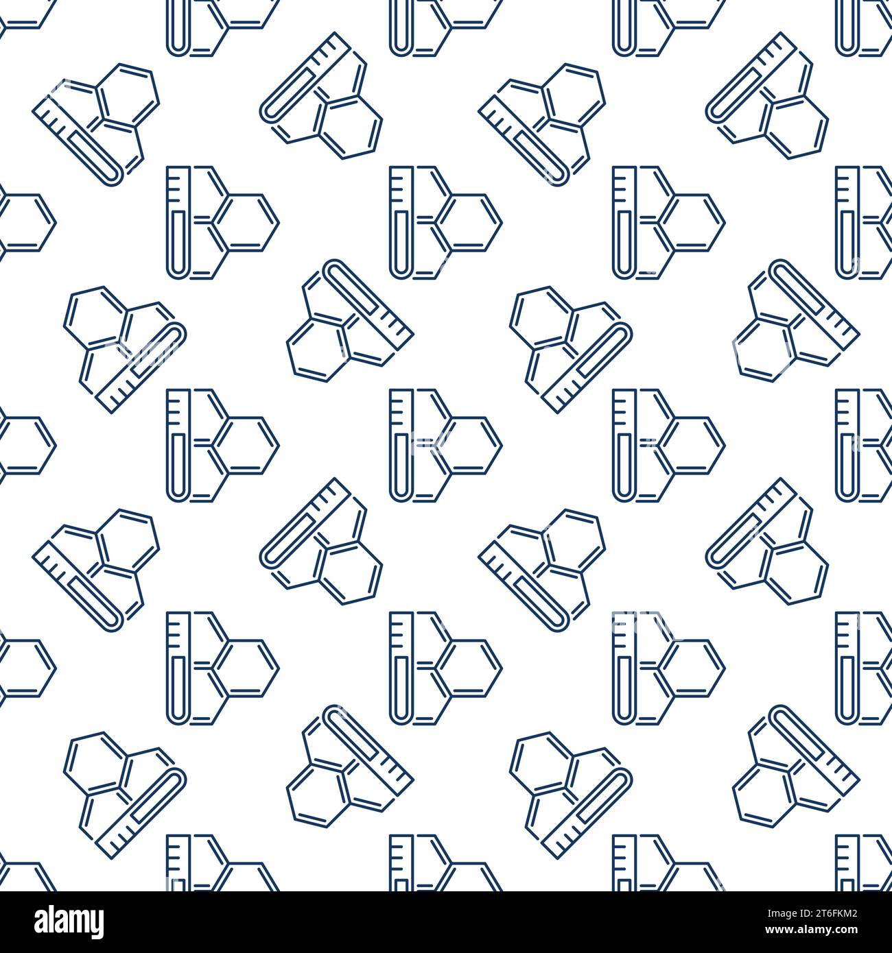 Laboratory Test Tubes and Molecules vector Chemistry concept Seamless ...