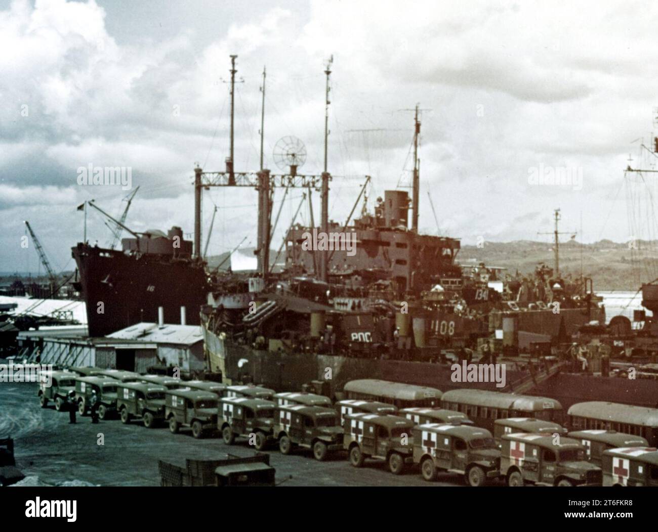 USS St. George (AV-16) at Guam on 8 August 1945 Stock Photo - Alamy