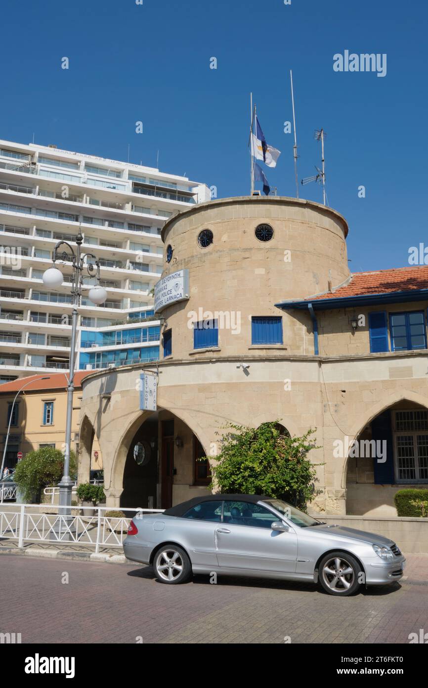 View of original colonial Police Station in larnaca, Cyprus Stock Photo ...