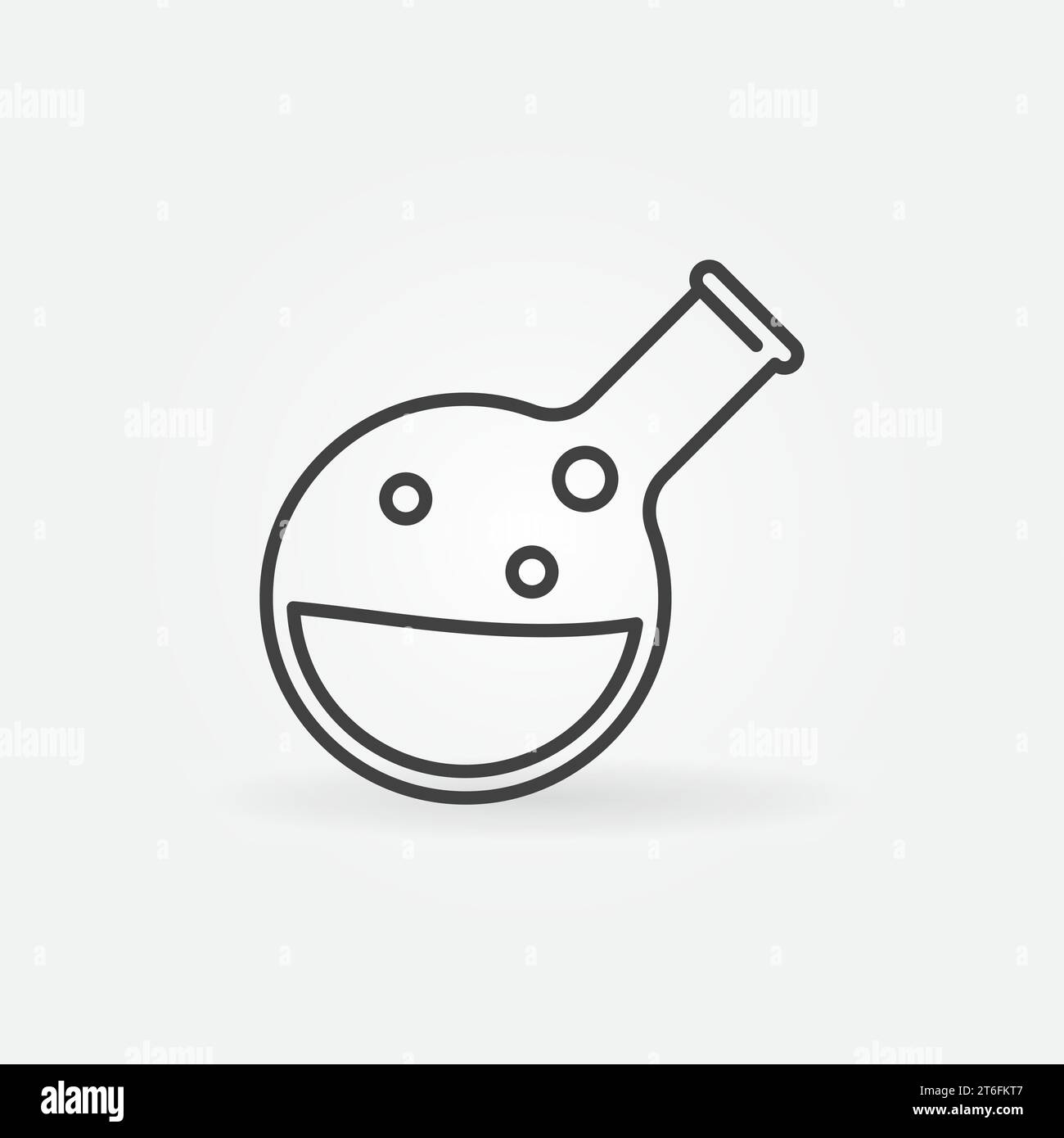 Round Chemistry Flask vector Laboratory Equipment concept icon or ...