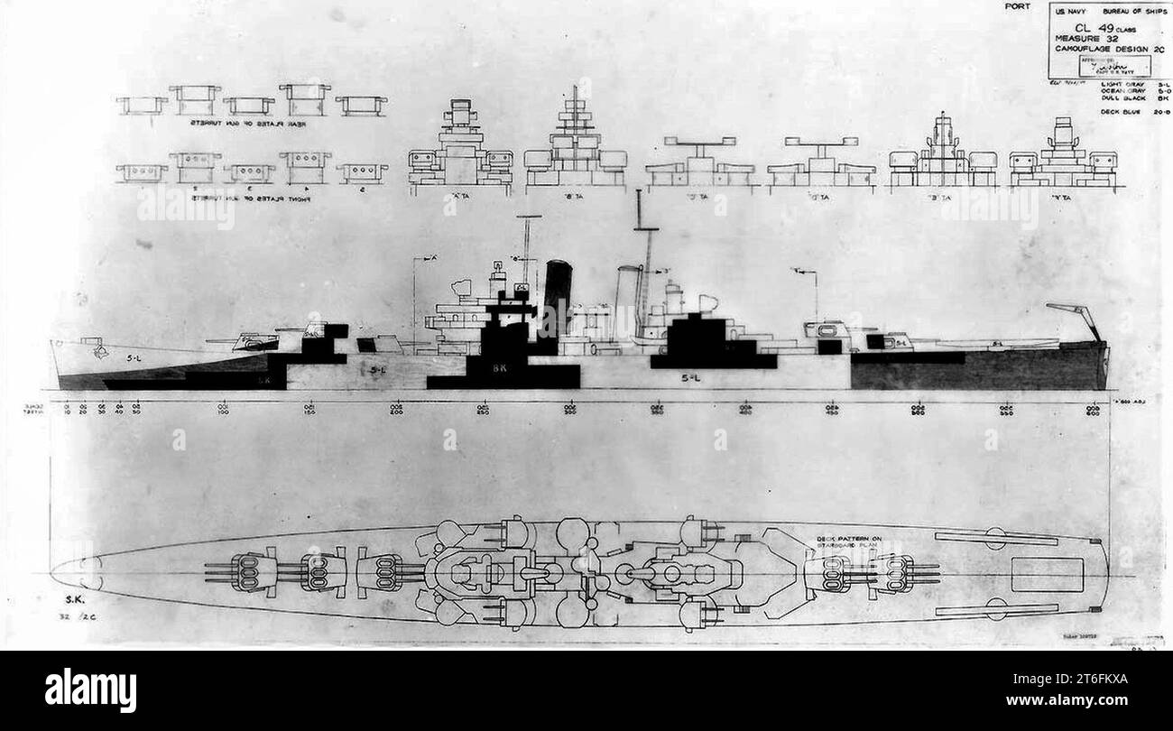 USS St. Louis camouflage measure 32 design 2C 80 Stock Photo - Alamy