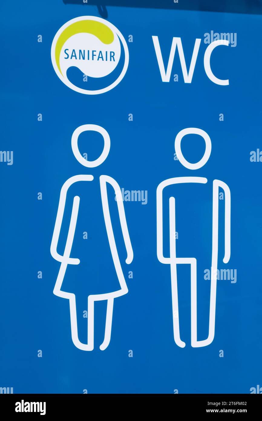 Sign of a WC Stock Photo - Alamy