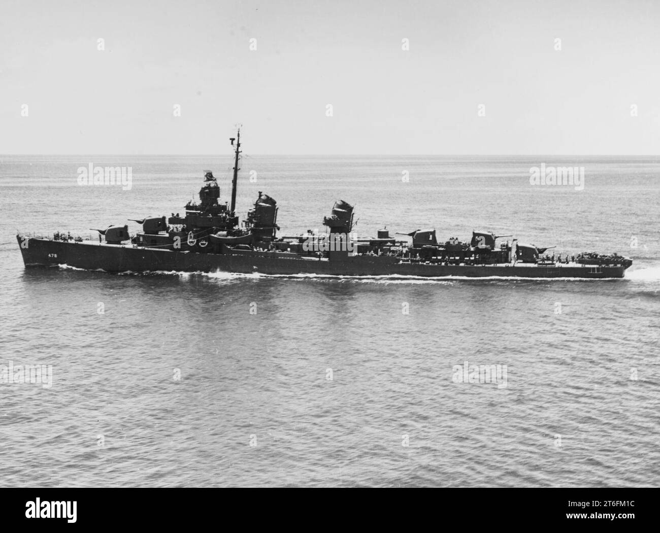 USS Stanly (DD-478) underway off Pearl Harbor, circa in 1943 Stock ...