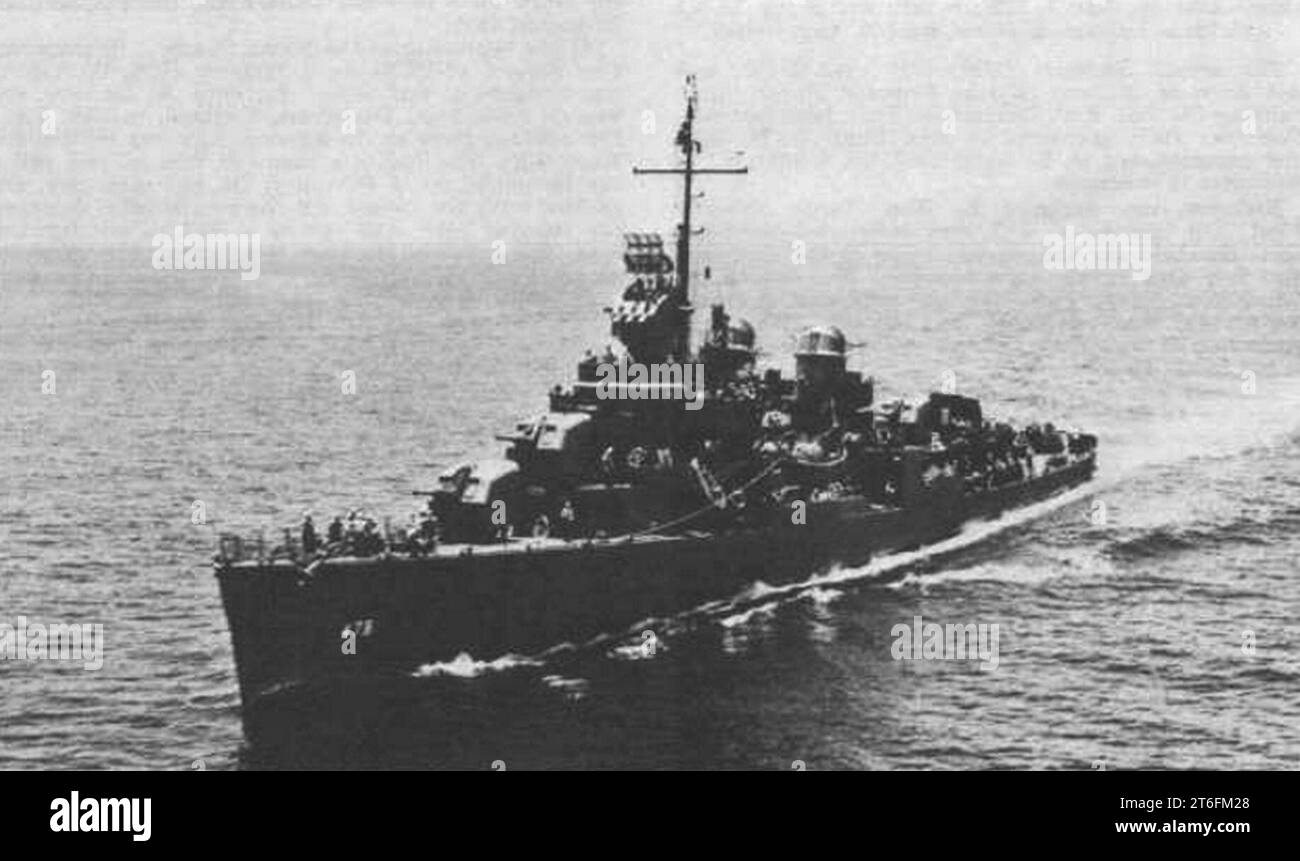 USS Stanly (DD-478) underway at sea, circa in 1943 Stock Photo - Alamy