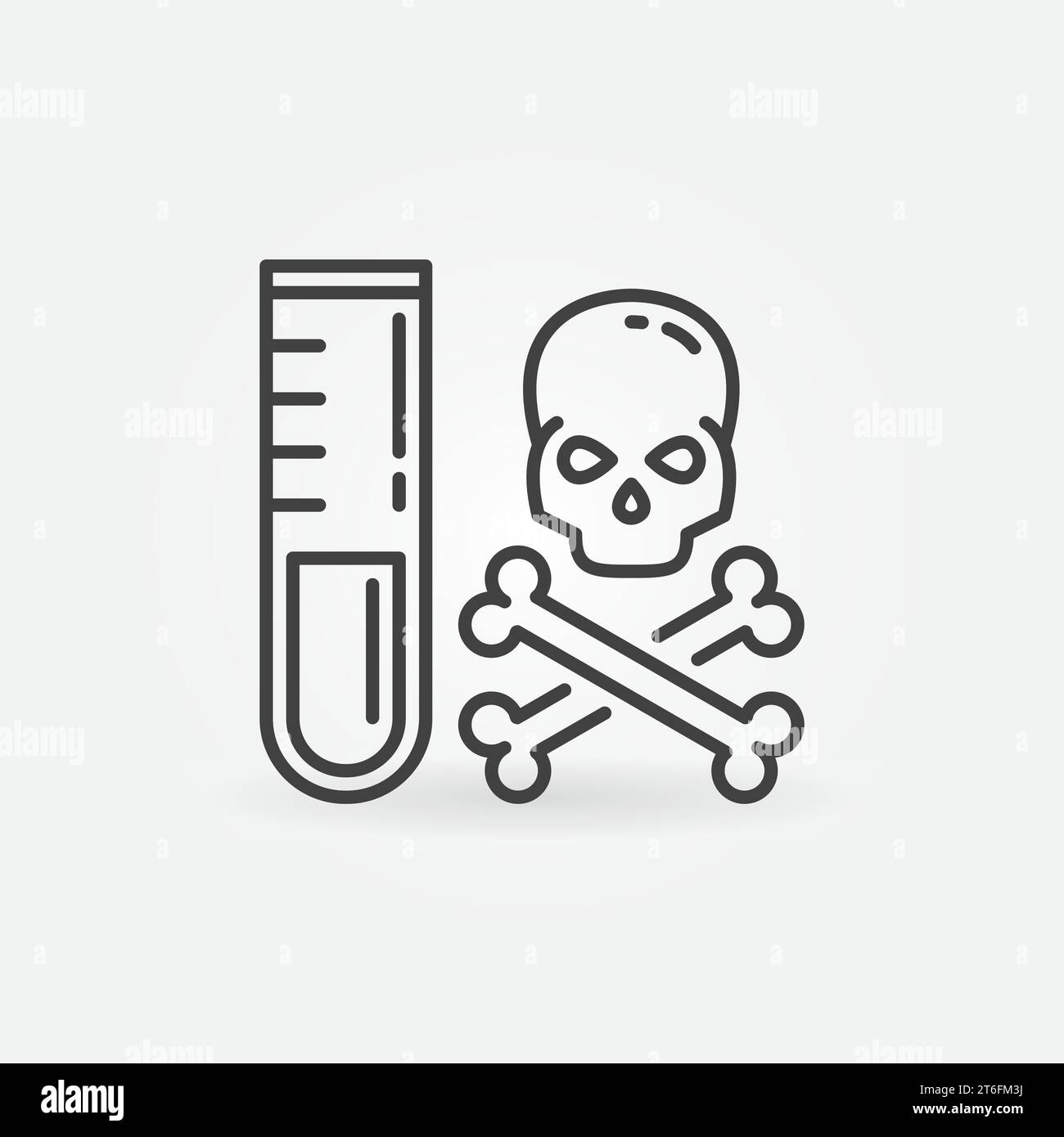 Test Tube with Poison vector Dangerous Chemicals concept icon or sign ...