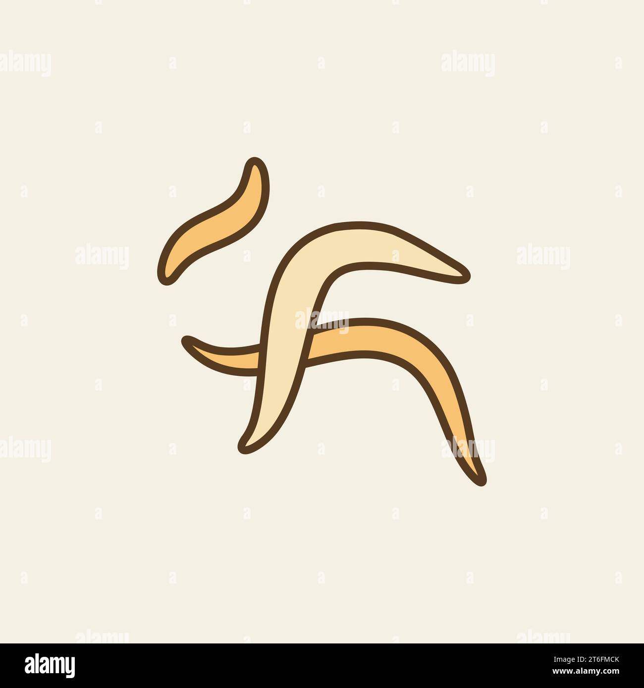 Intestinal Helminths vector concept colored icon or symbol Stock Vector ...