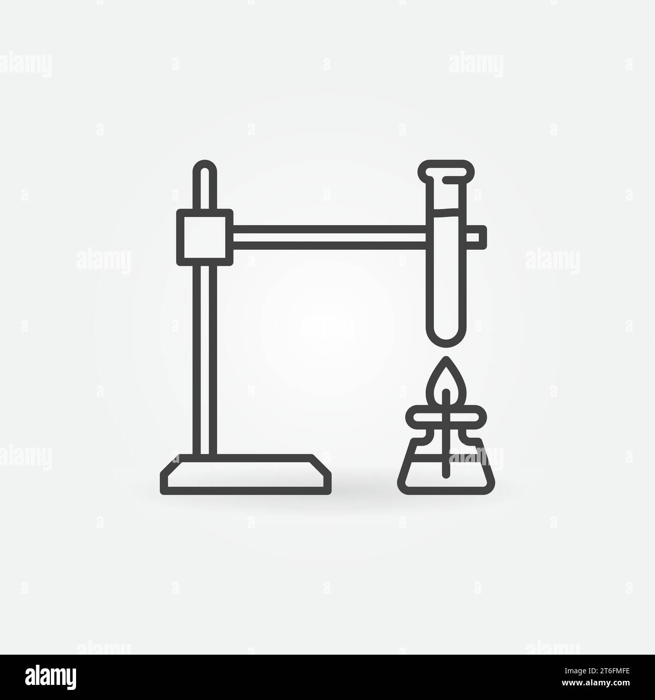 Test Tube on Spirit Lamp Fire vector Laboratory Equipment concept ...