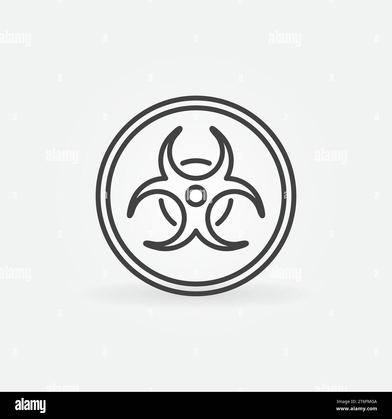Bio Hazard line icon. Vector Biohazard concept sign in outline style ...