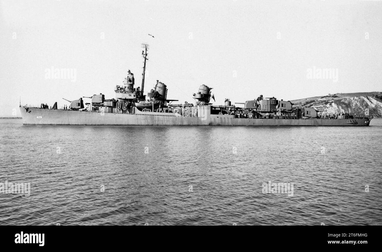 USS Stevens (DD-479) off the Mare Island Naval Shipyard, California ...