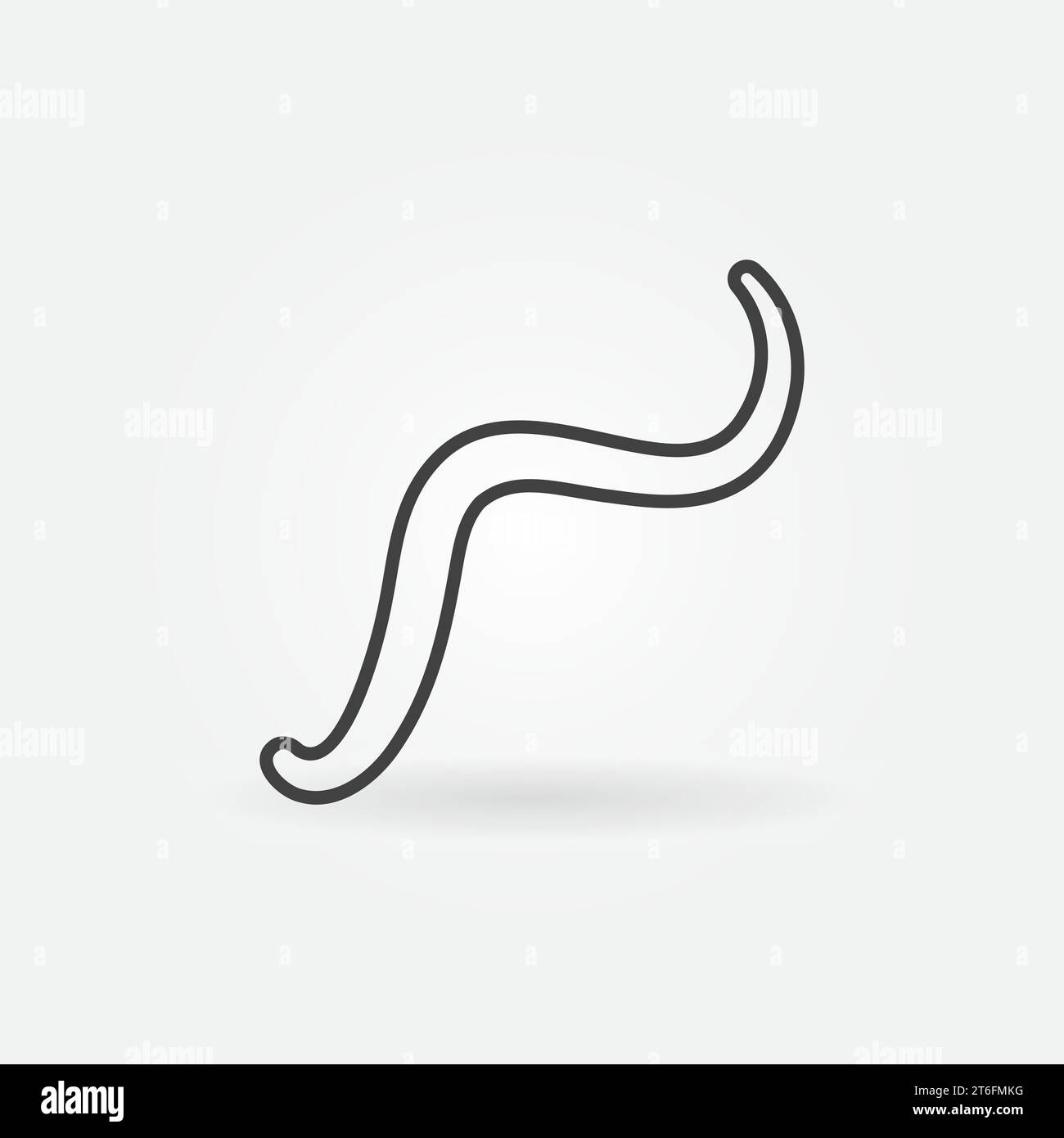 Ascariasis linear vector concept minimal icon or design element Stock ...