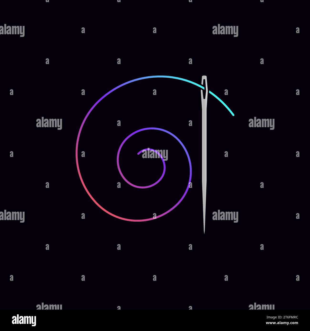 Needle vector modern icon - Sewing colored sign. Fashion Industry ...