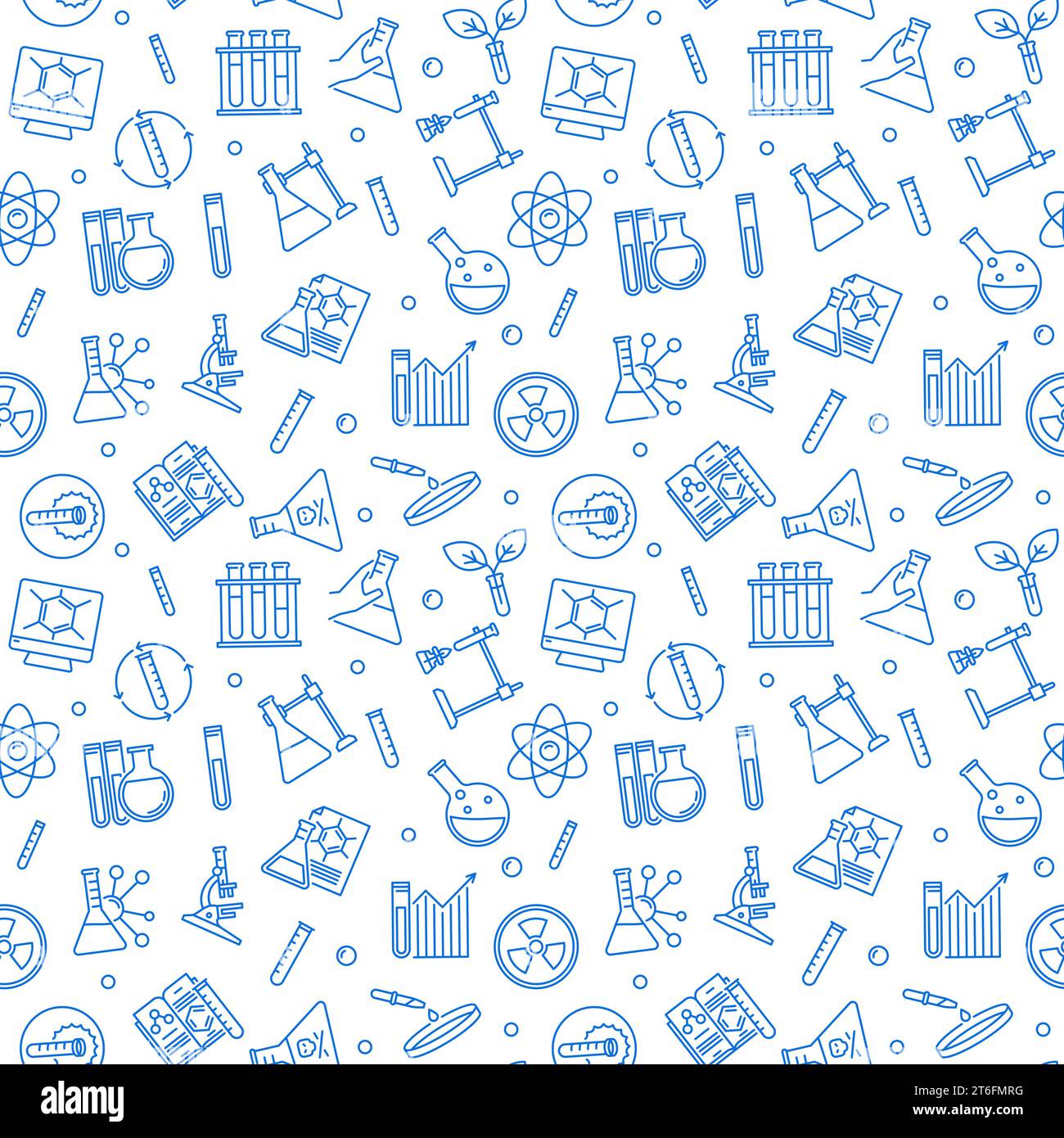 Chemistry and Science seamless pattern - Chemical vector concept ...