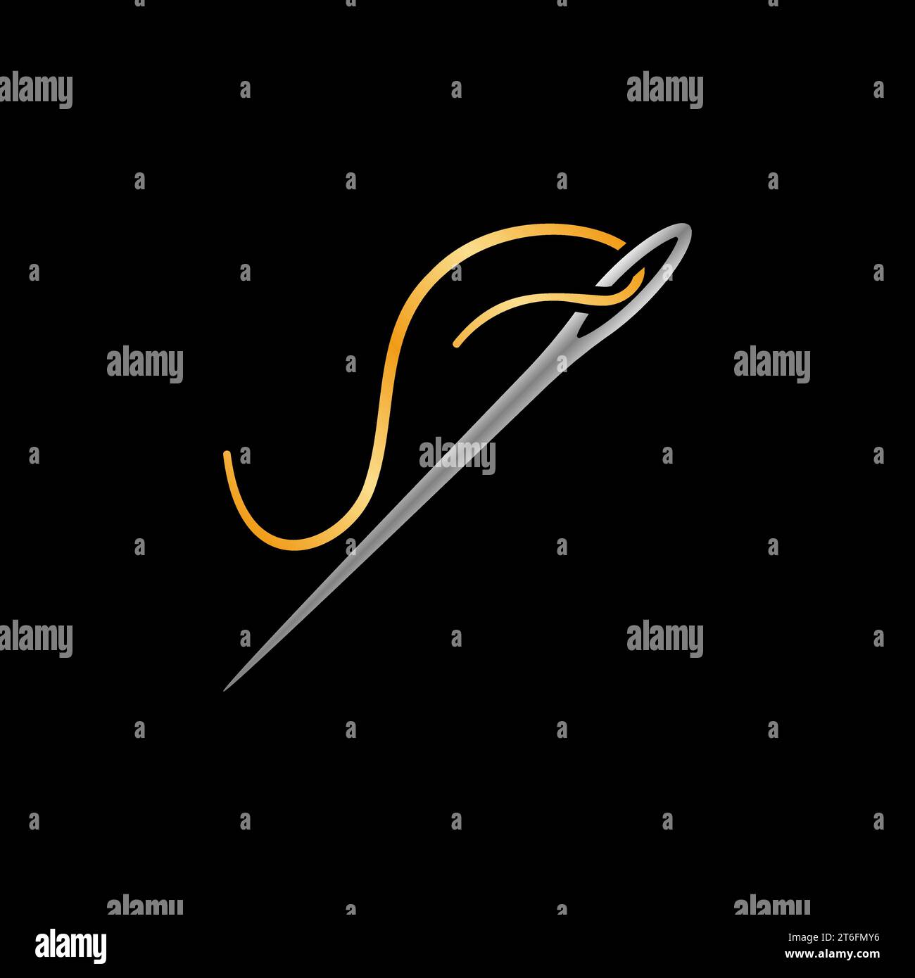 Vector Sewing Needle creative modern icon. Tailoring concept colored ...