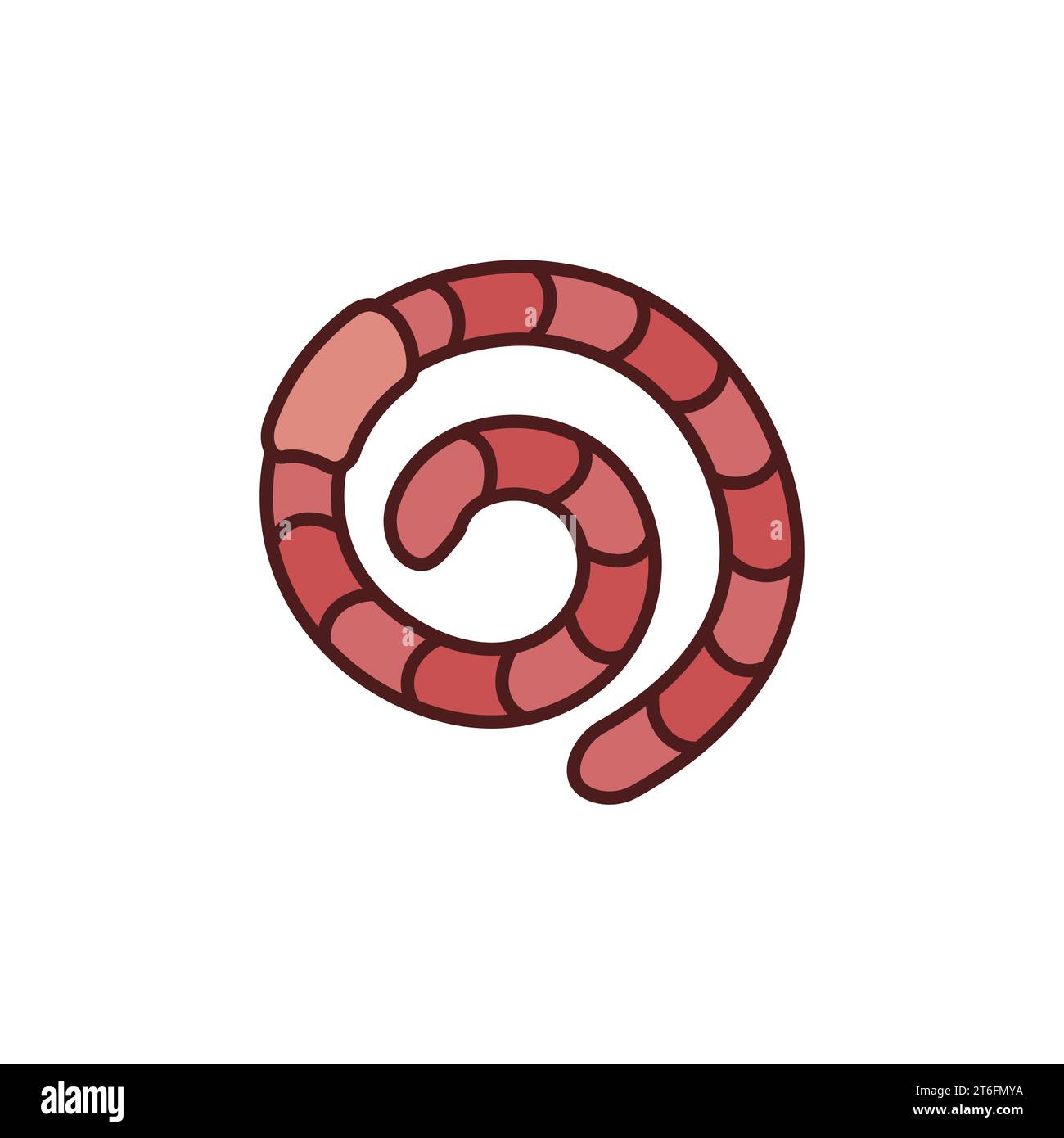 Earthworm colored icon - Worm vector concept sign or logo element Stock ...