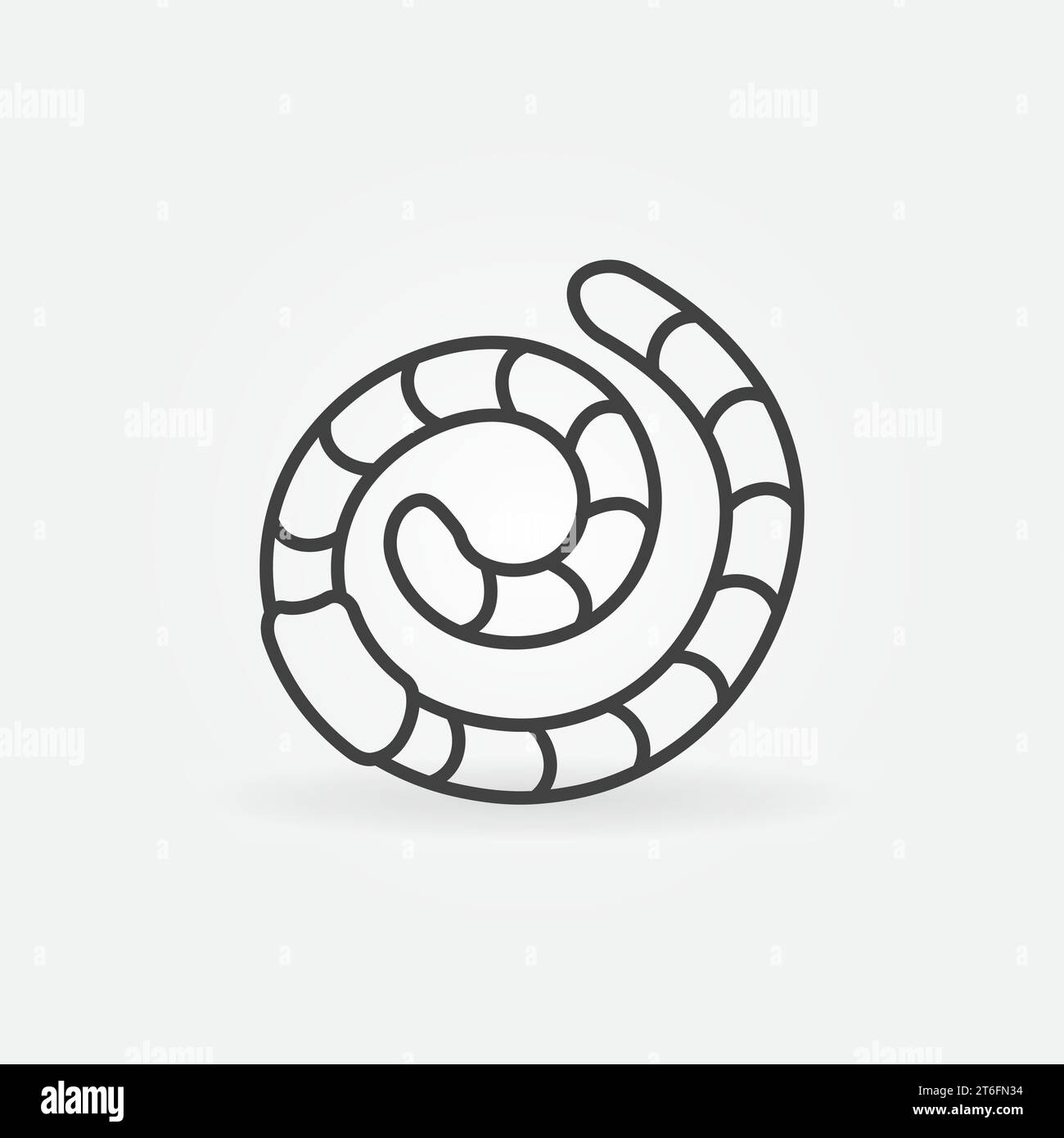 Earthworm line icon - Worm linear vector concept symbol Stock Vector ...
