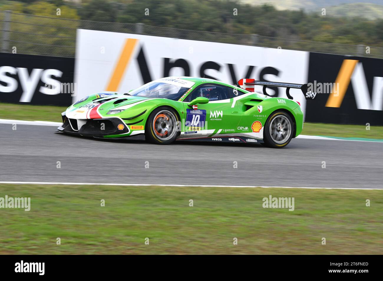 Scarperia - Italy, 28 October 2023: Ferrari 488 Challenge in action ...