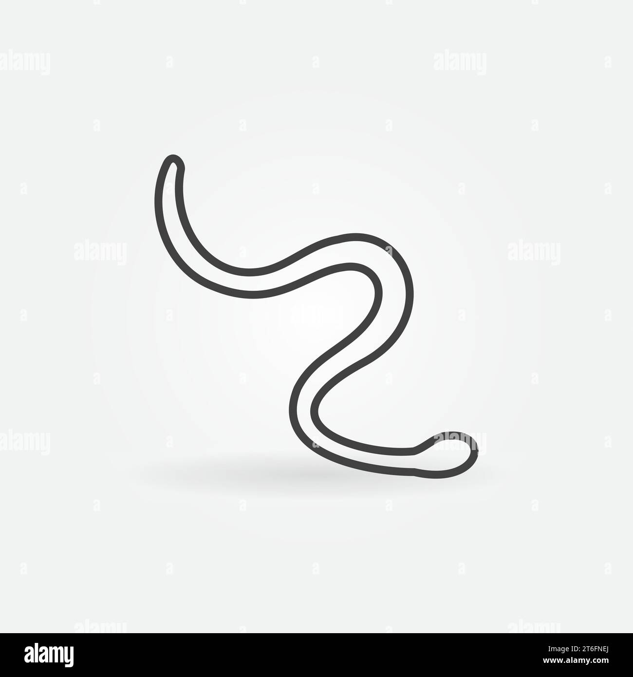 Roundworm vector concept icon or sign in outline style Stock Vector ...