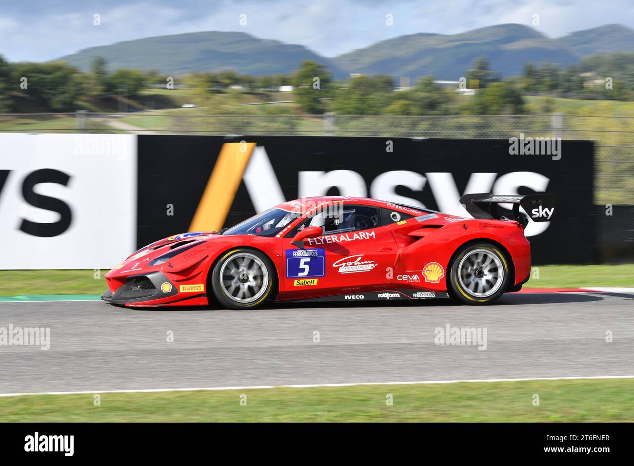 Scarperia - Italy, 28 October 2023: Ferrari 488 Challenge in action ...