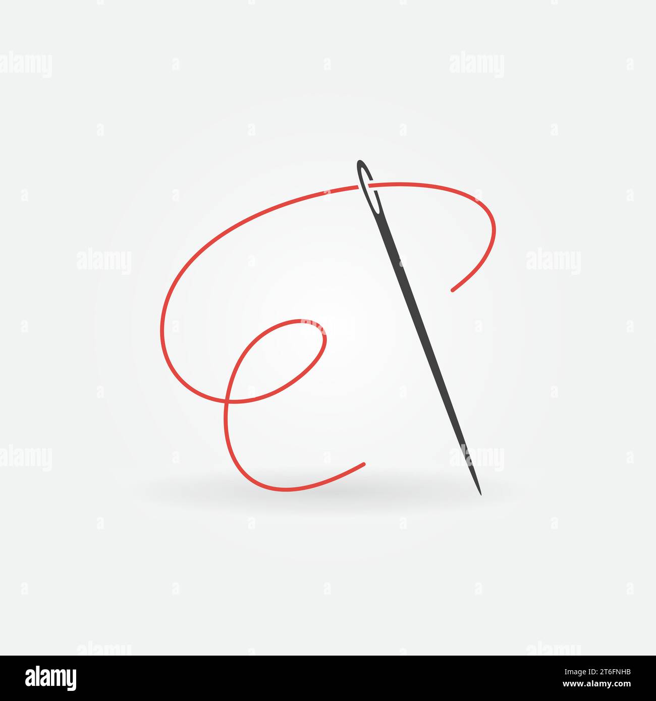 Sewing Needle vector icon. Concept Needlework symbol for Dressmaker and ...
