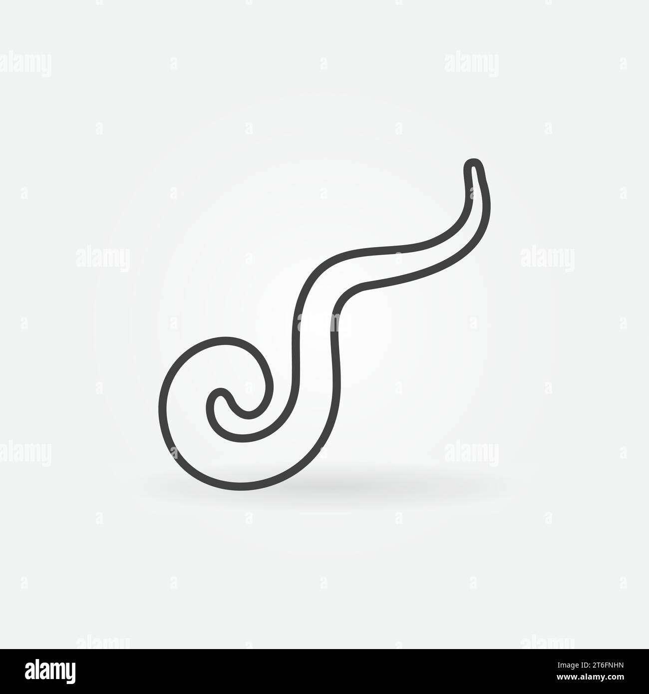 Pinworm vector concept simple icon or symbol in outline style Stock ...