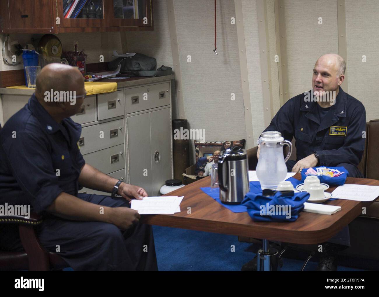 USS STOUT (DDG 55) DESRON 26 VISIT DEPLOYMENT 2016 160919 Stock Photo ...