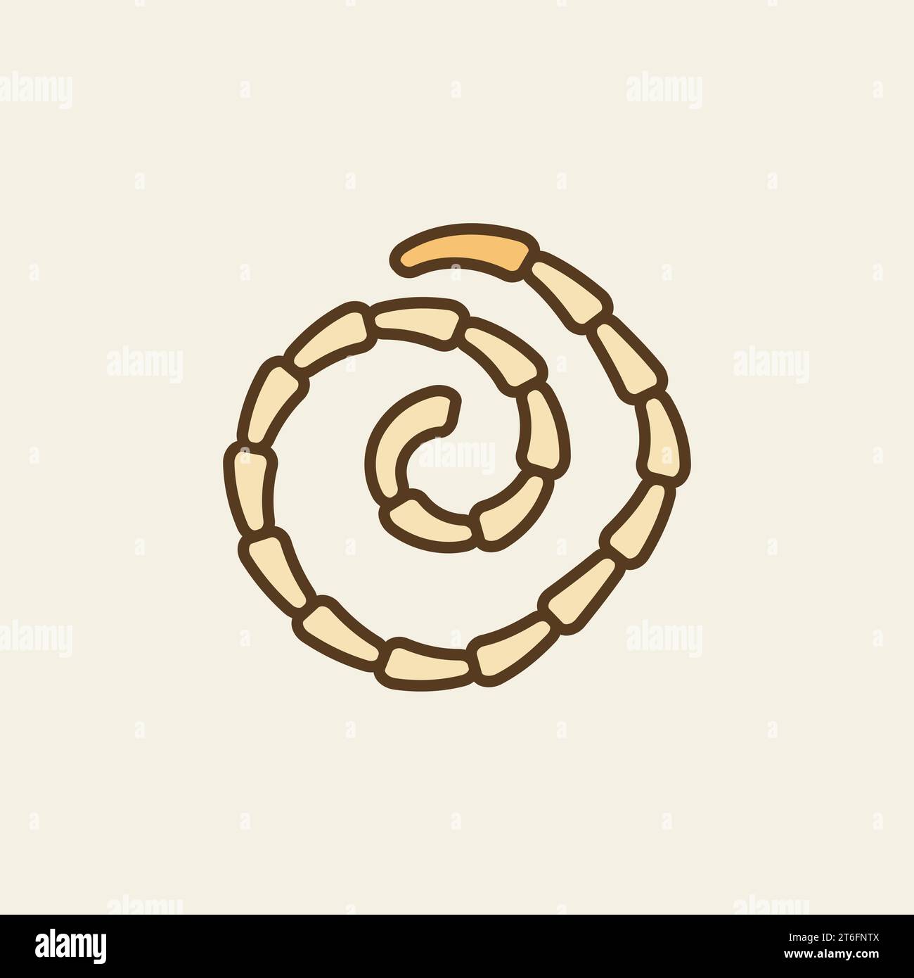 Tapeworm vector Helminths concept colored icon or symbol Stock Vector ...