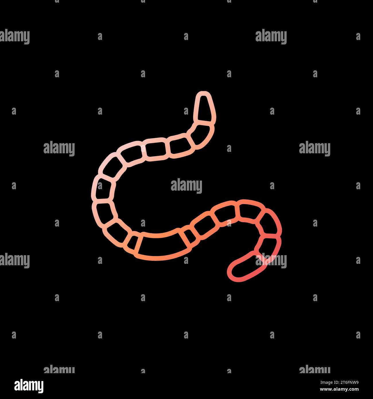 Worm linear vector concept colorful icon - Earthworm sign or design ...