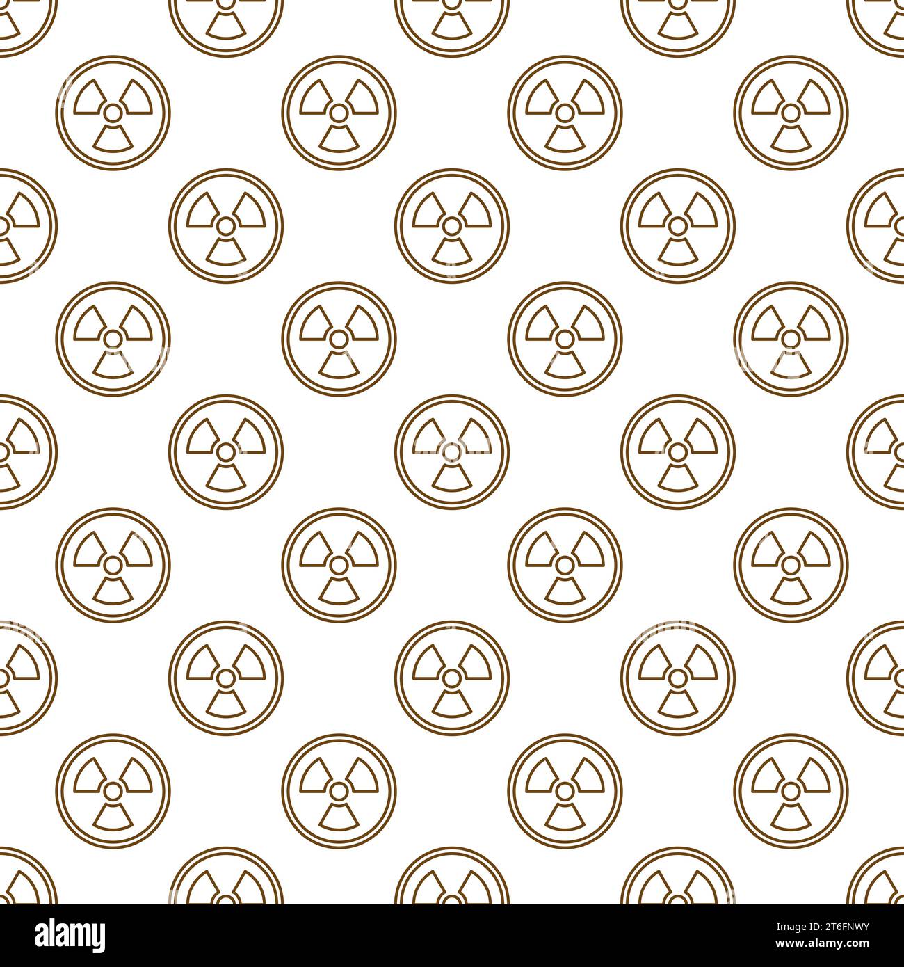 Nuclear concept vector Seamless Pattern or Background with round minimal Radiation outline sign ...