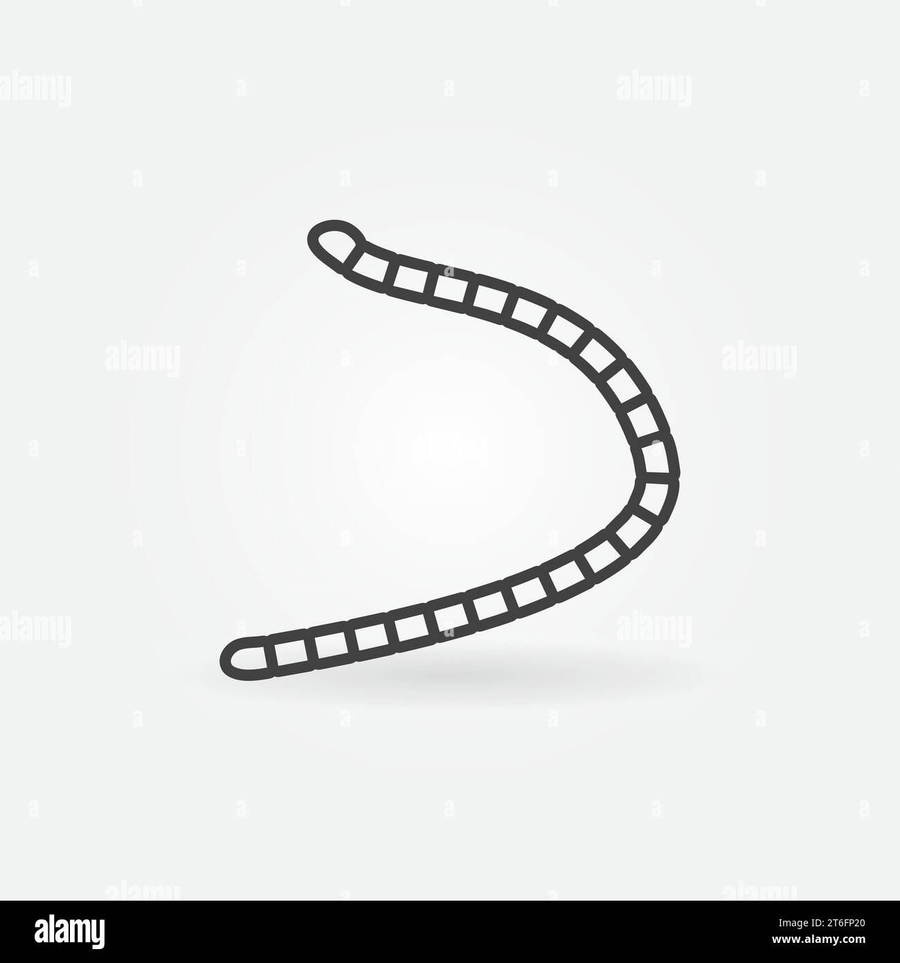 Tapeworm outline vector concept minimal icon or symbol Stock Vector ...