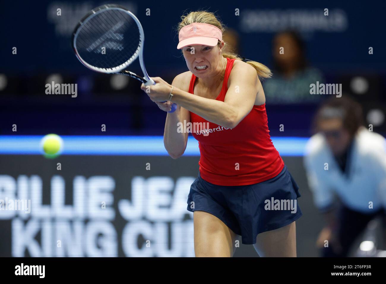 Tennis player Danielle Collins (USA) in action during the final group ...